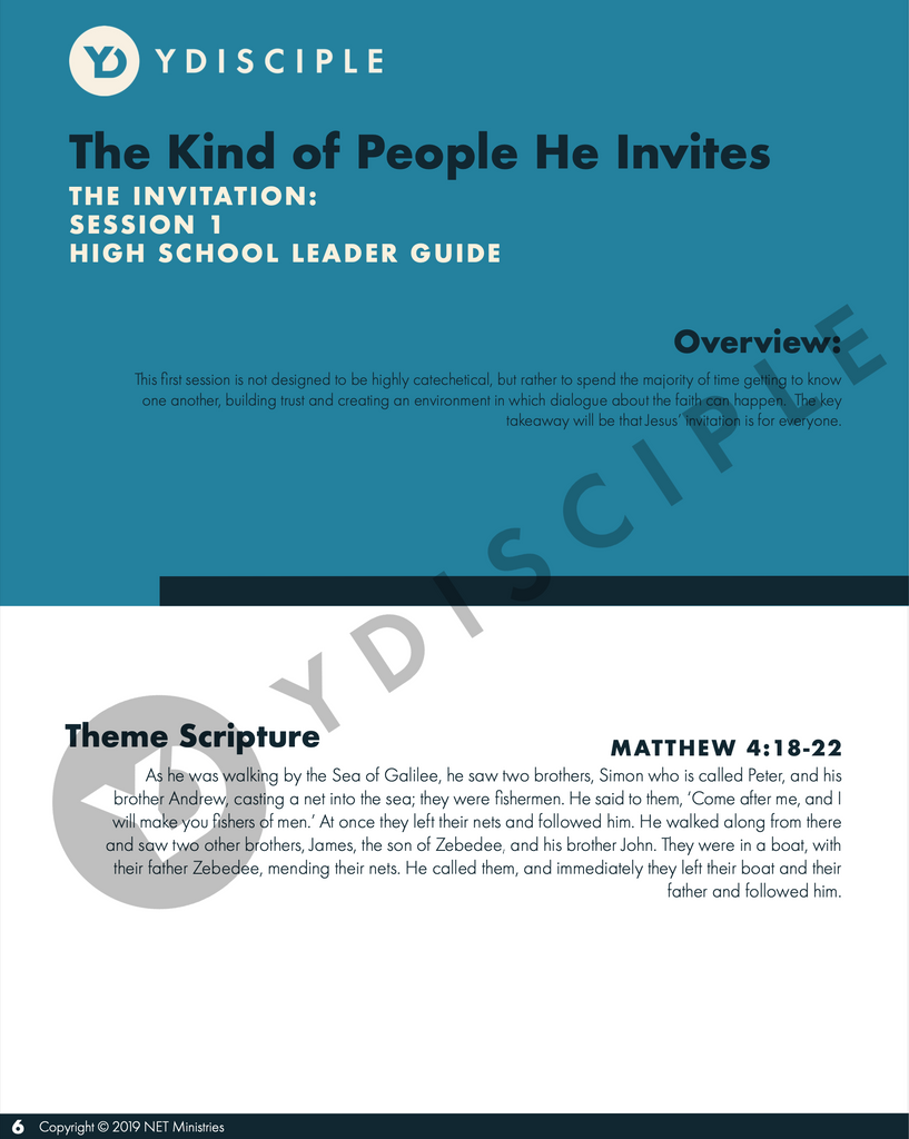 The Invitation (Digital Download) - Discipleship Series – YDisciple
